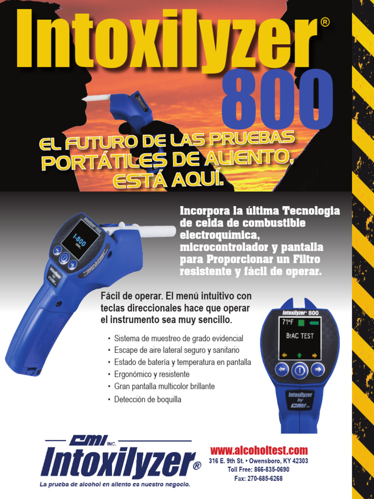 Alcoholimetro Intoxilyzer-800-Brochure - Español | PDF