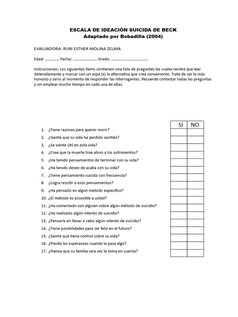 Test Listo para Imprimir | PDF