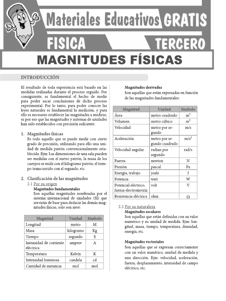 magnitudes fisica | PDF