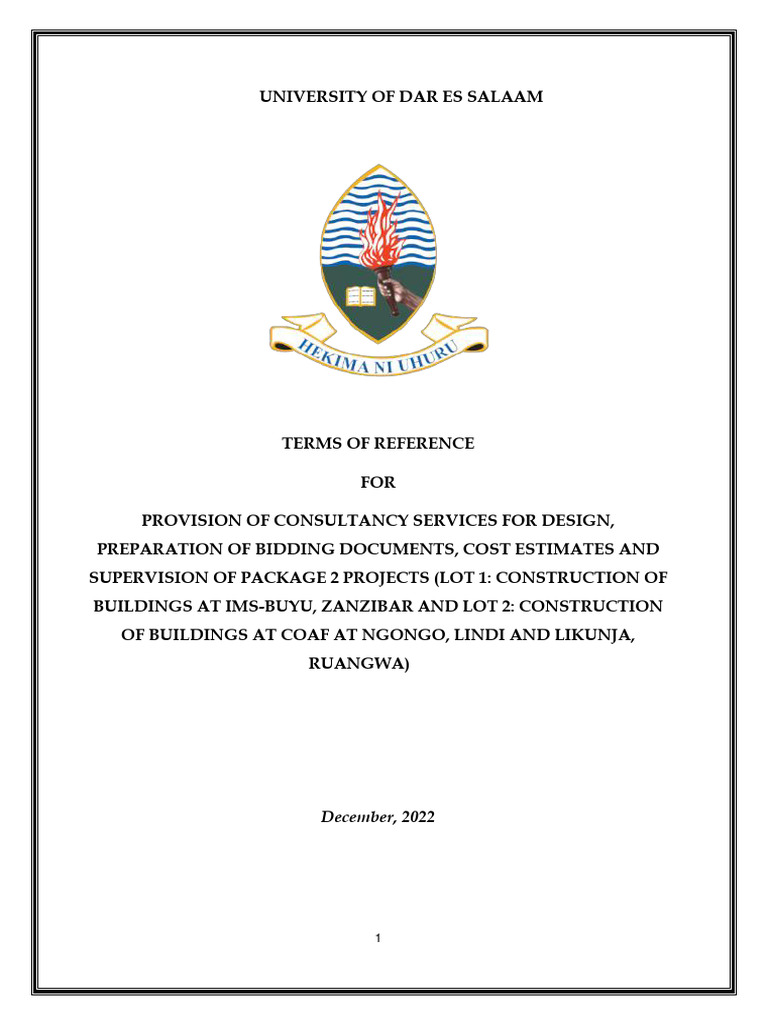 UDSM Consultancy for Construction Projects | PDF | Environmental Impact ...