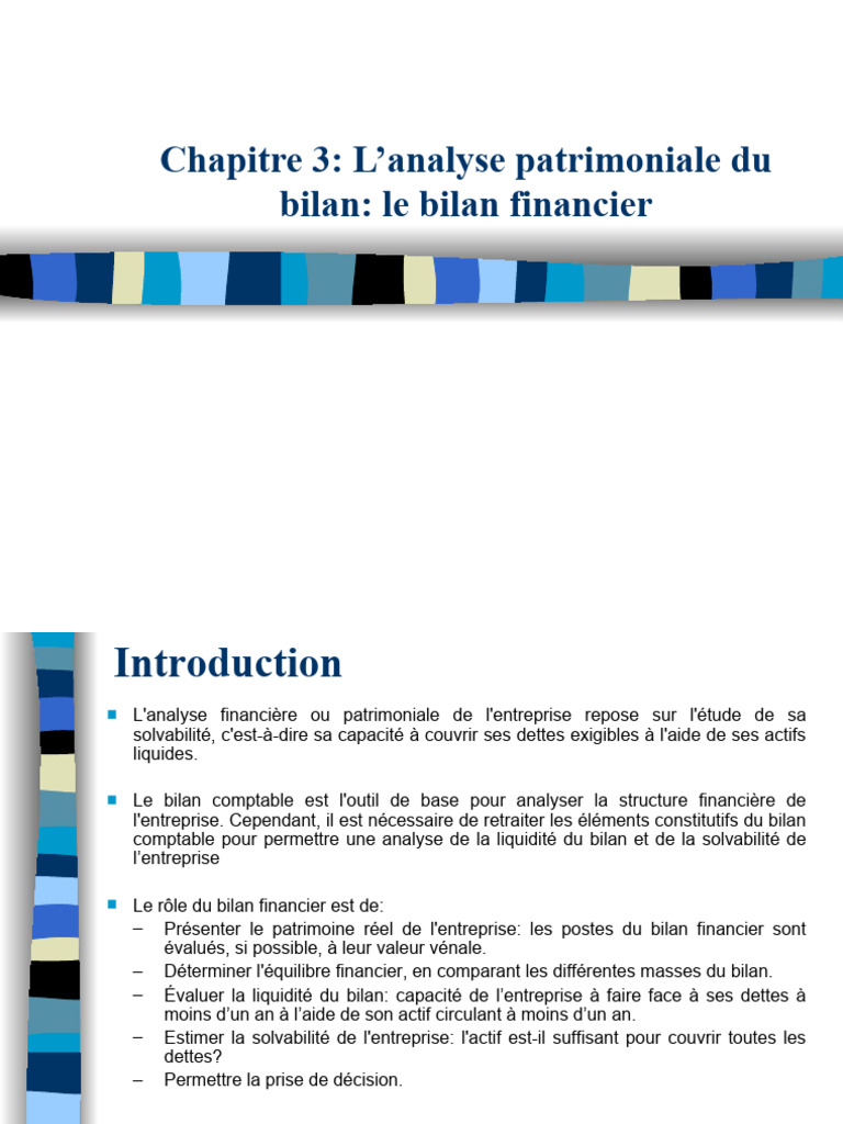 Analyse financière du bilan comptable | PDF | Ratio financier | Bilan ...