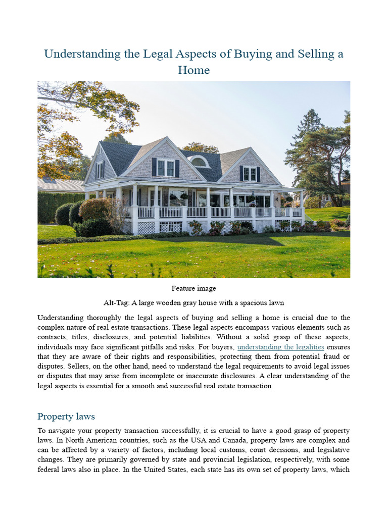 Legal Guide to Home Transactions | PDF | Sales | Private Law