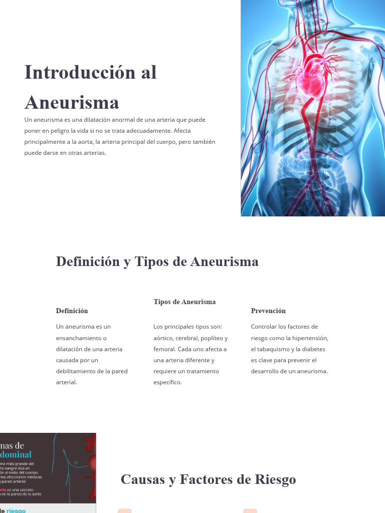 Introduccion Al Aneurisma | Descargar gratis PDF | Medicina CLINICA | Enfermedades y trastornos