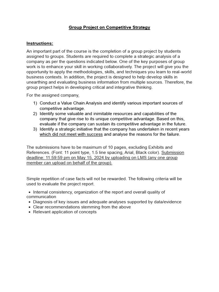 Group Project Description | PDF