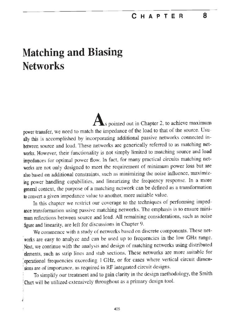 Matching and Biasing Network | PDF