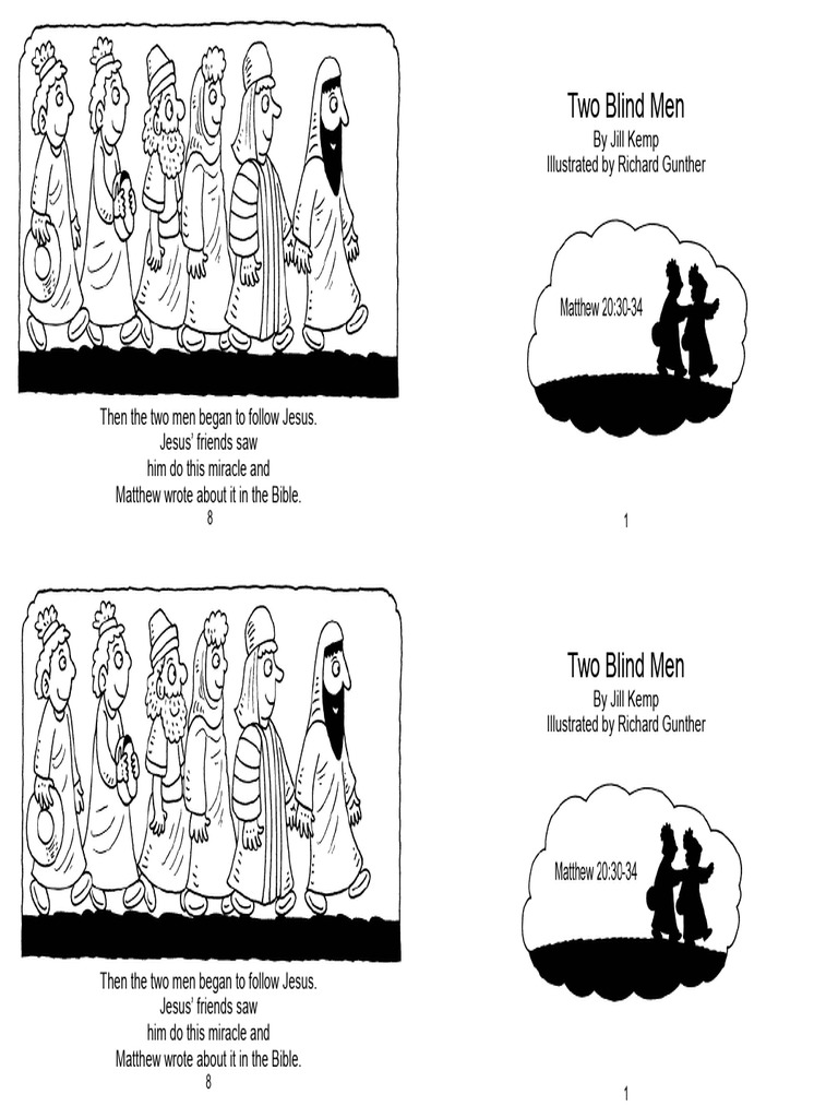 Two Blind Men B+W | PDF | Jesus | New Testament Content