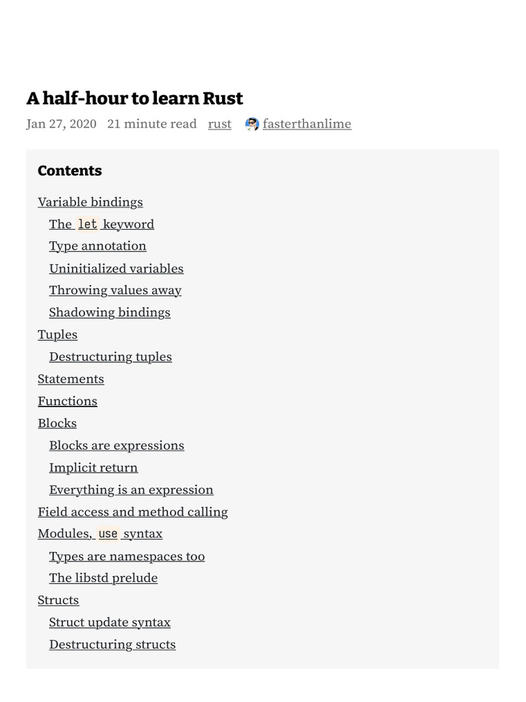 Rust | PDF | Computer Programming | Computer Science Rust | PDF | Computer Programming | Computer Science