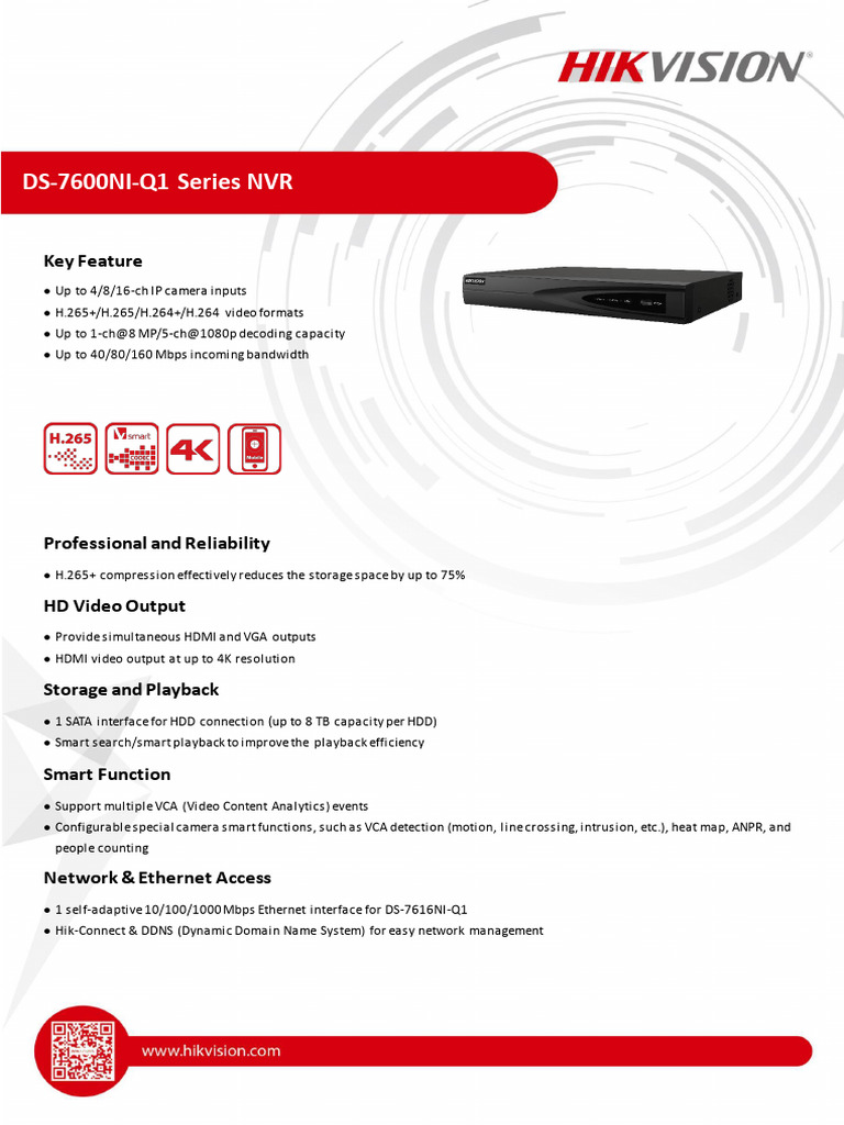 NVR Hikvision | PDF | Hdmi | Video