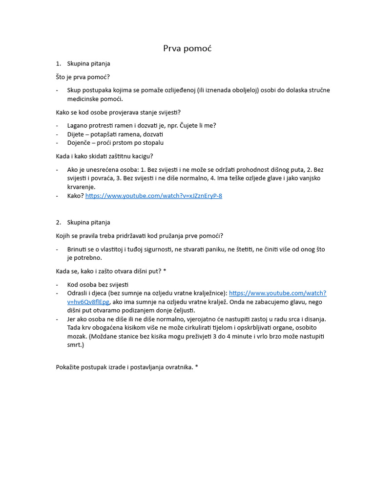 Prva Pomoc | PDF