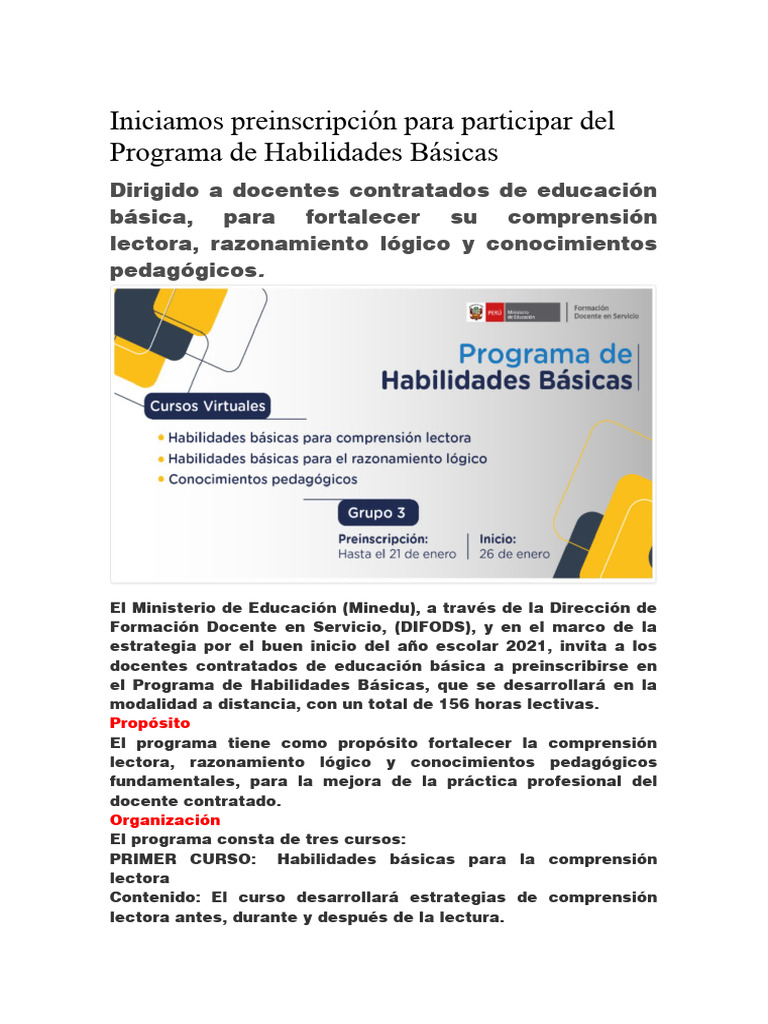 Curso Perueduca | PDF