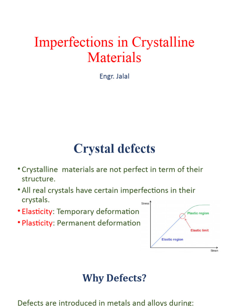 Crystalline Material Defects Explained | PDF | Dislocation | Ion