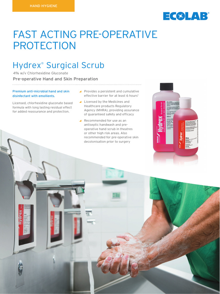 Hydrex SSSell Sheet UK | PDF | Surgery | Hand Washing