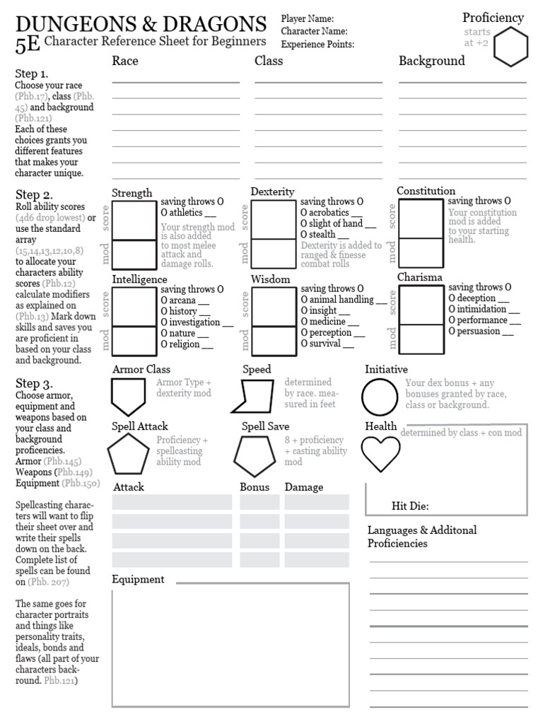 5E Improved Character Sheet | PDF | Role Playing | Tabletop Games