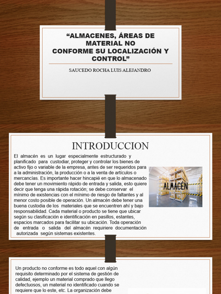Almacenes, Áreas de Material No | PDF | Almacén | Calidad (comercial)