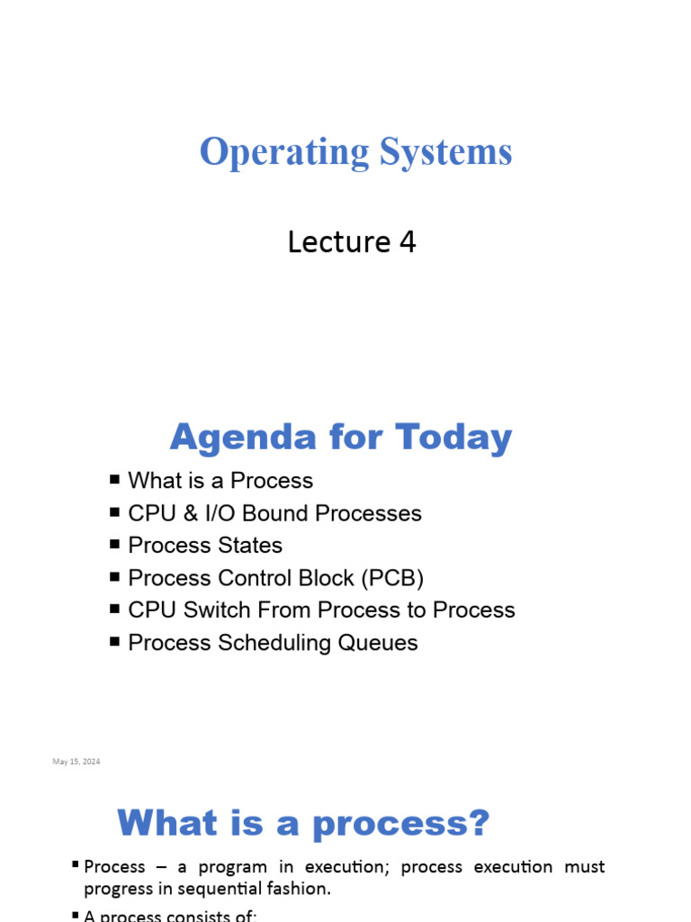 Lec 4 | Download Free PDF | Process (Computing) | Scheduling (Computing)
