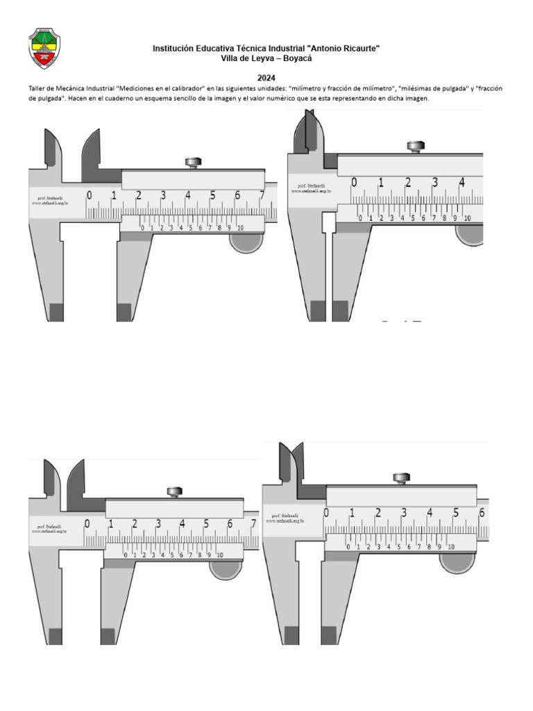 Taller de Mediciones con Calibrador | PDF | Arte | Tecnología