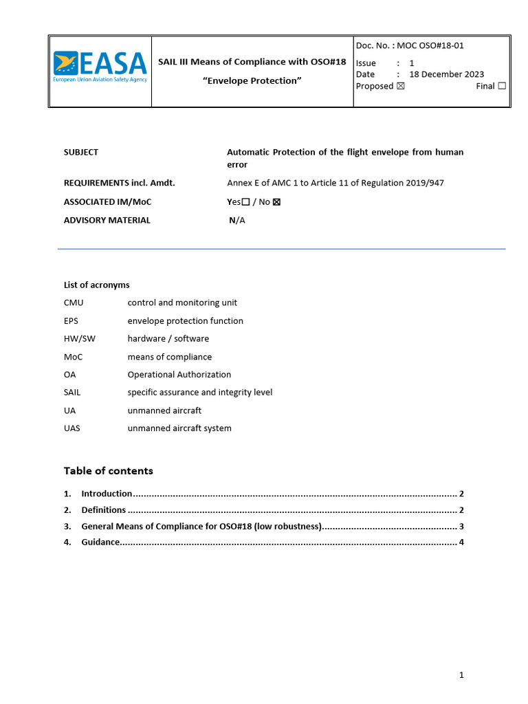 UAS Flight Envelope Protection Guide | PDF | Unmanned Aerial Vehicle ...