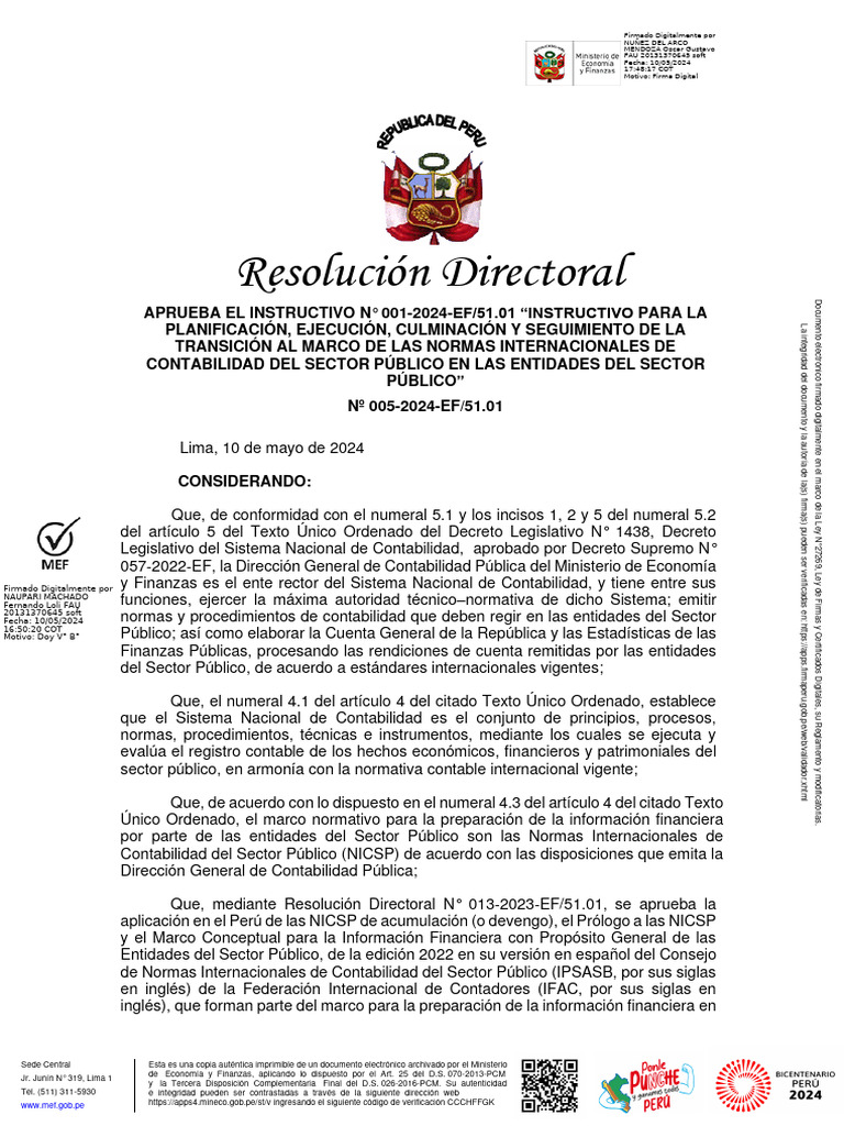 RD005 2024ef5101 | PDF | Contabilidad | normas internacionales de INFORMACION FINANCIERA