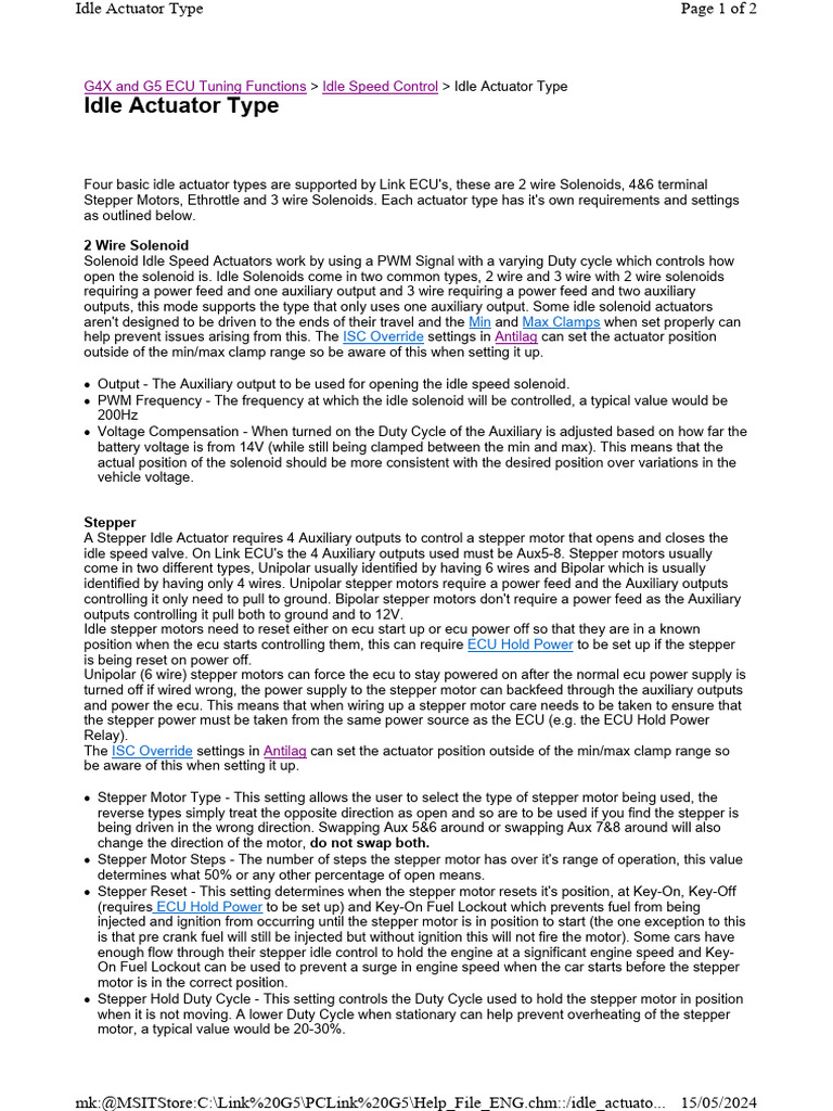 Idl Actuador | PDF | Throttle | Engineering