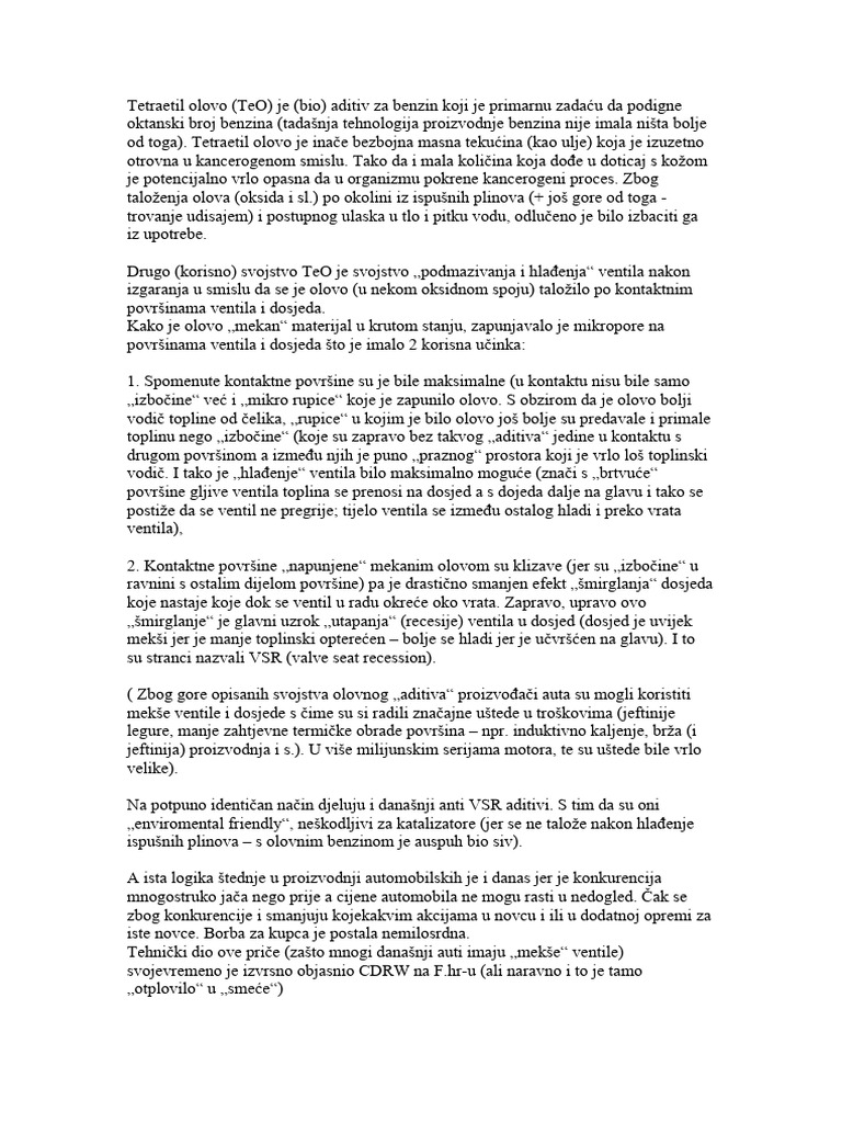 LPG Rezime VSR Flashlube Etc. | PDF