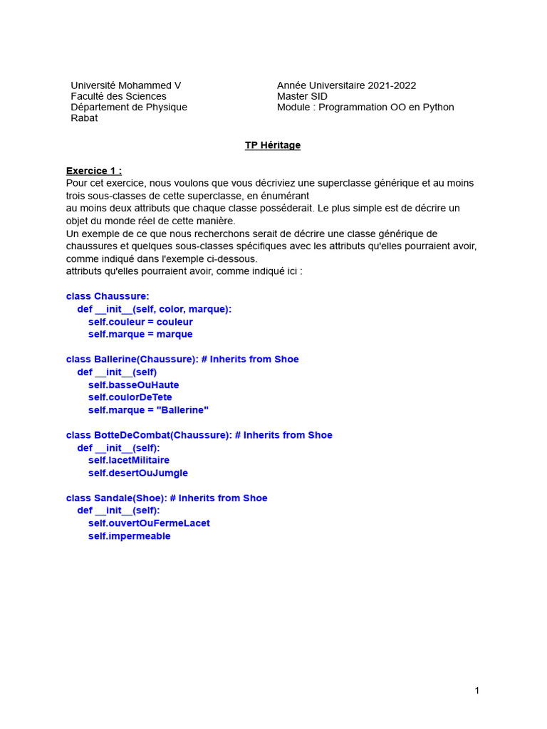 tp6 Héritage | PDF | Programmation informatique