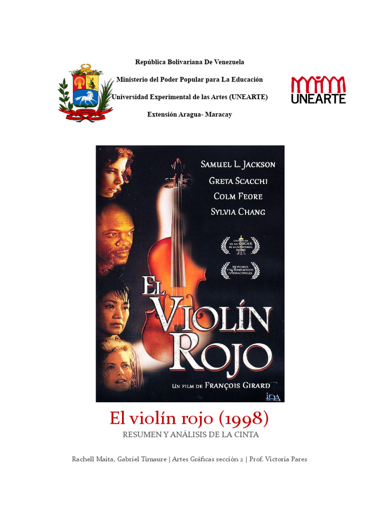 El Violín Rojo Informe y Análisis | PDF | Violín