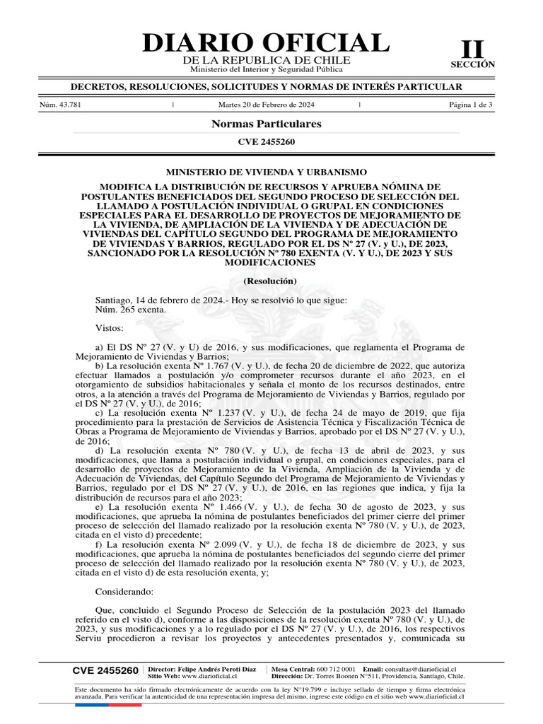 Publicacion Diario Oficial | PDF | Gobierno
