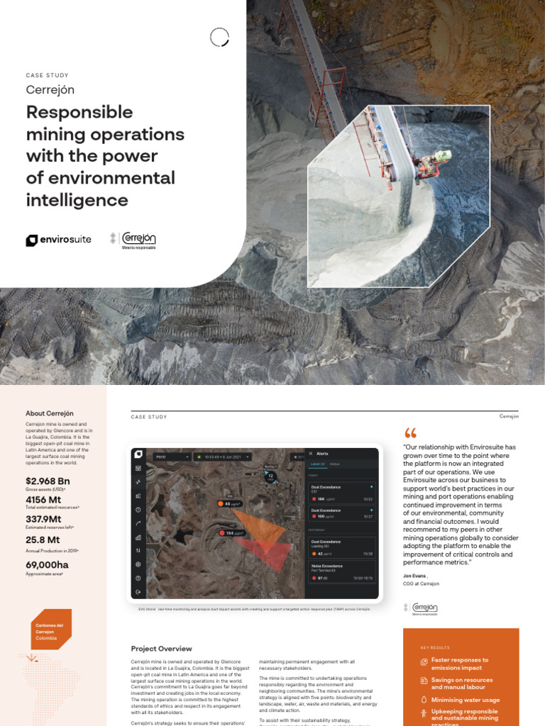 Envirosuite - Case Study - Glencore Cerrejon | PDF | Earth Sciences