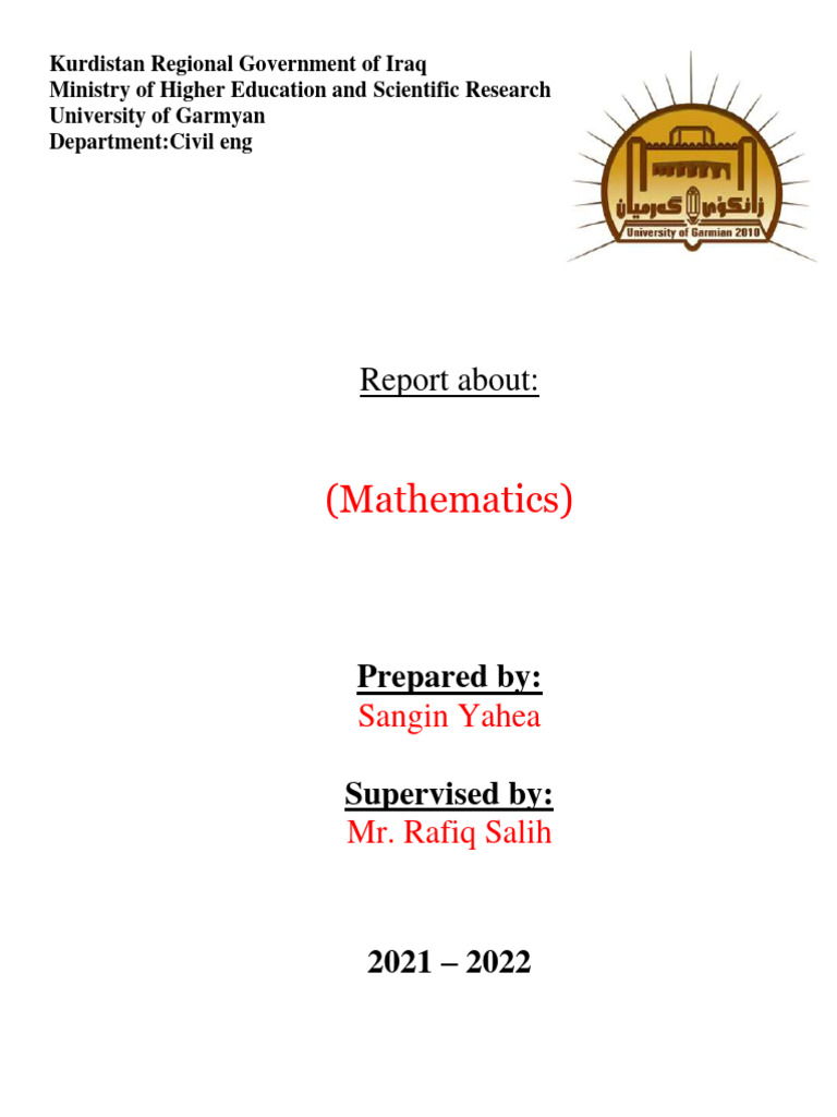 (Mathematics) : Report About | PDF | Mathematics | Geometry