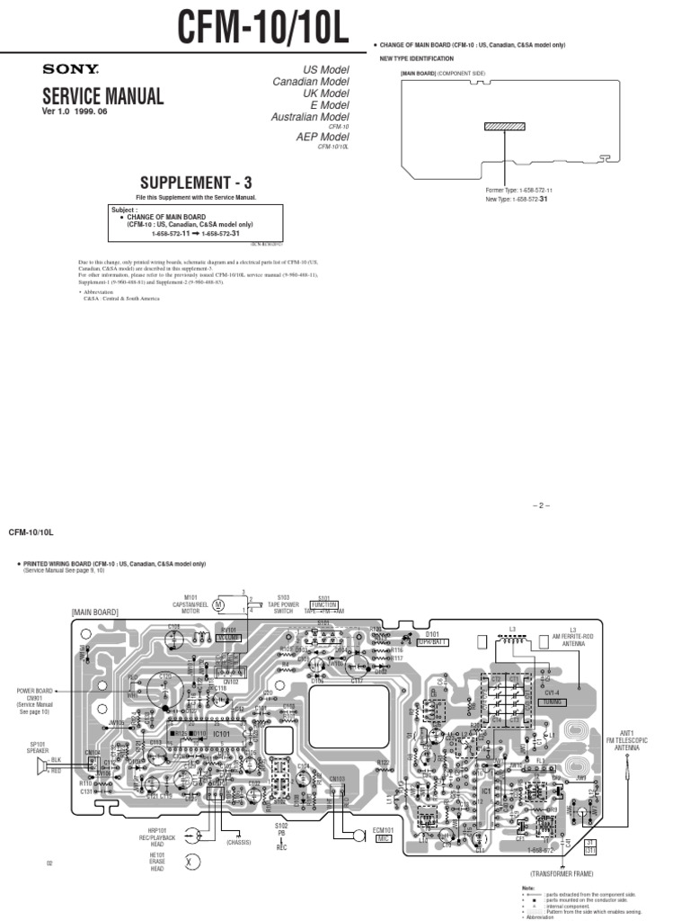 Sony - cfm-10 - 10l Manual | PDF | Resistor | Computer Engineering