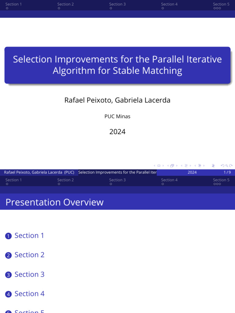 Selection Improvements For The Parallel Iterative Algorithm For Stable Matching | PDF ...
