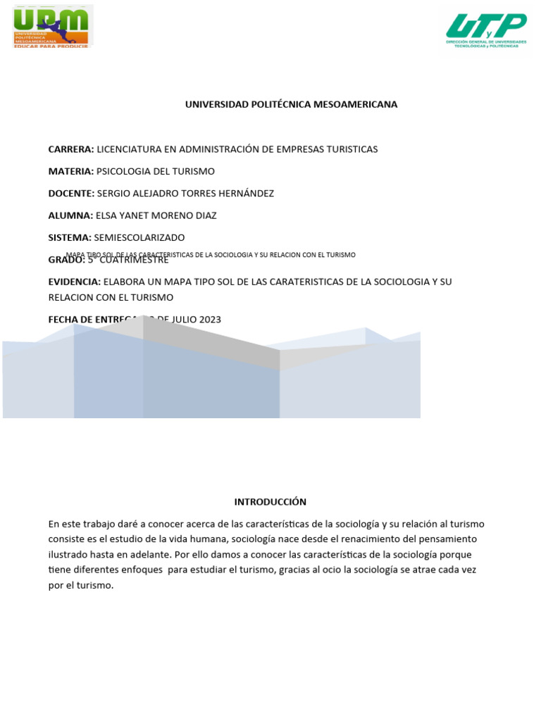 Mapa Sol | Descargar gratis PDF | Turismo | Sociología