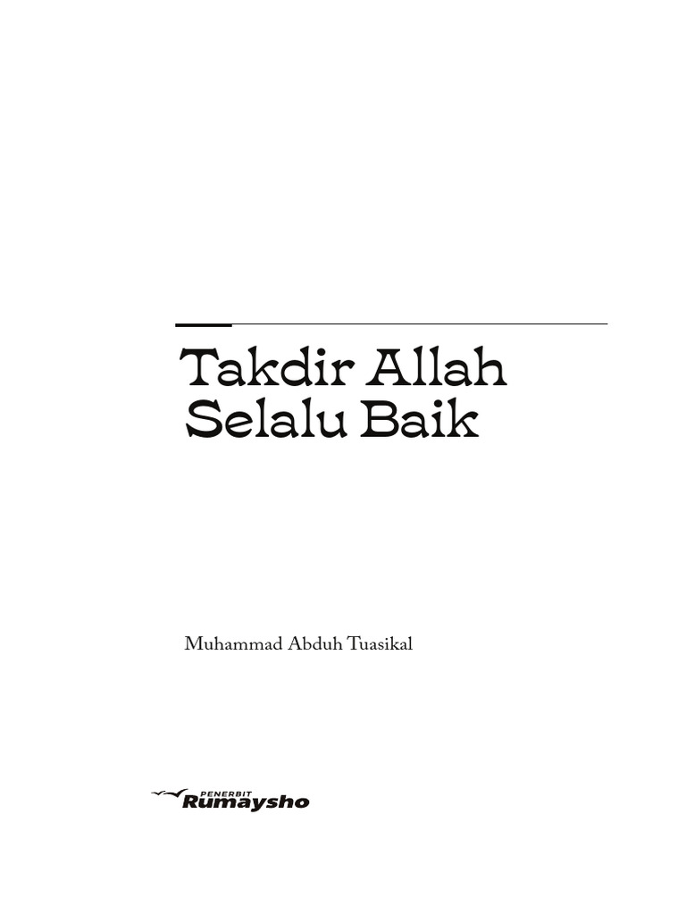 Buku Takdir Allah Selalu Baik | PDF