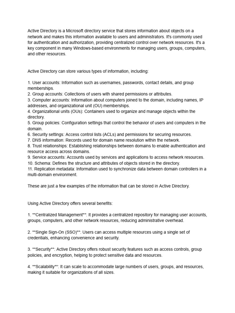 Active | PDF | Active Directory | Computing