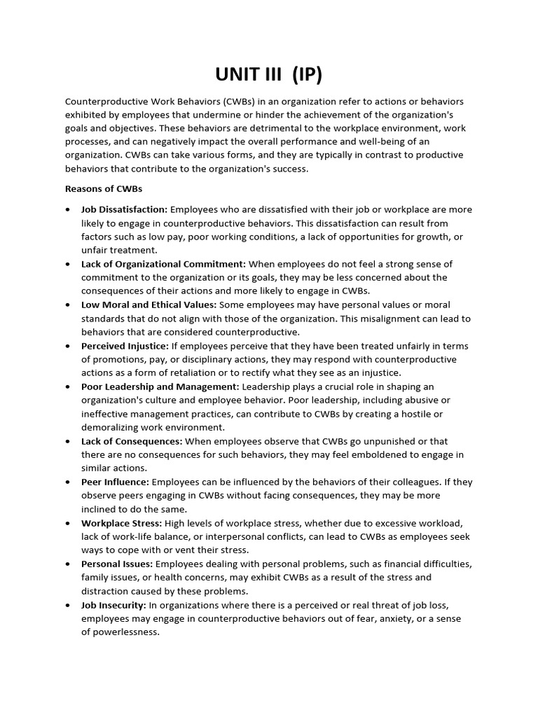 Unit Iii | PDF | Workplace Bullying | Leadership