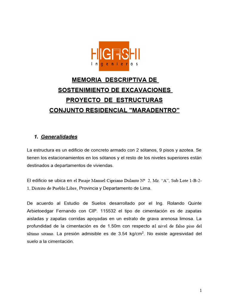 Memoria Calzaduras Maradentro | PDF | Fundación (Ingeniería) | Elementos arquitectónicos