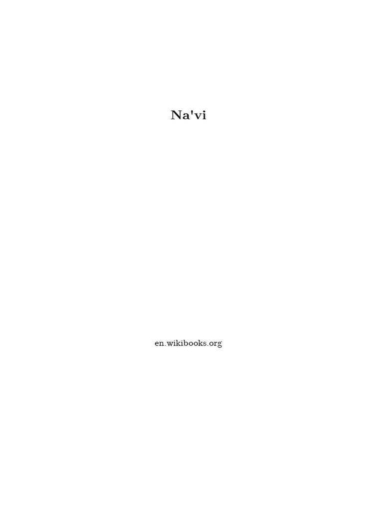Navi | PDF | Syllable | Grammatical Number