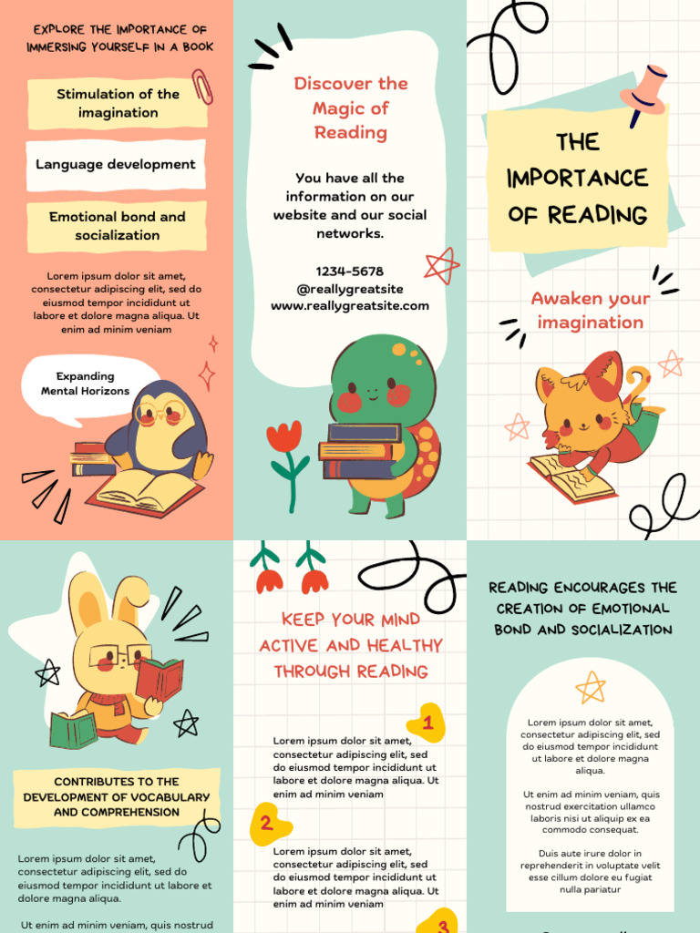 The Importance of Reading Brochure | PDF | Linguistics | Human Communication