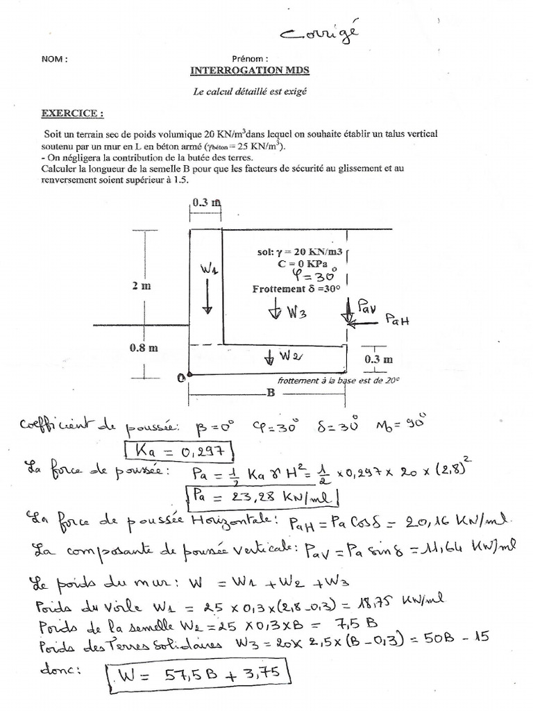 Interro_corrigé Page 1 | PDF