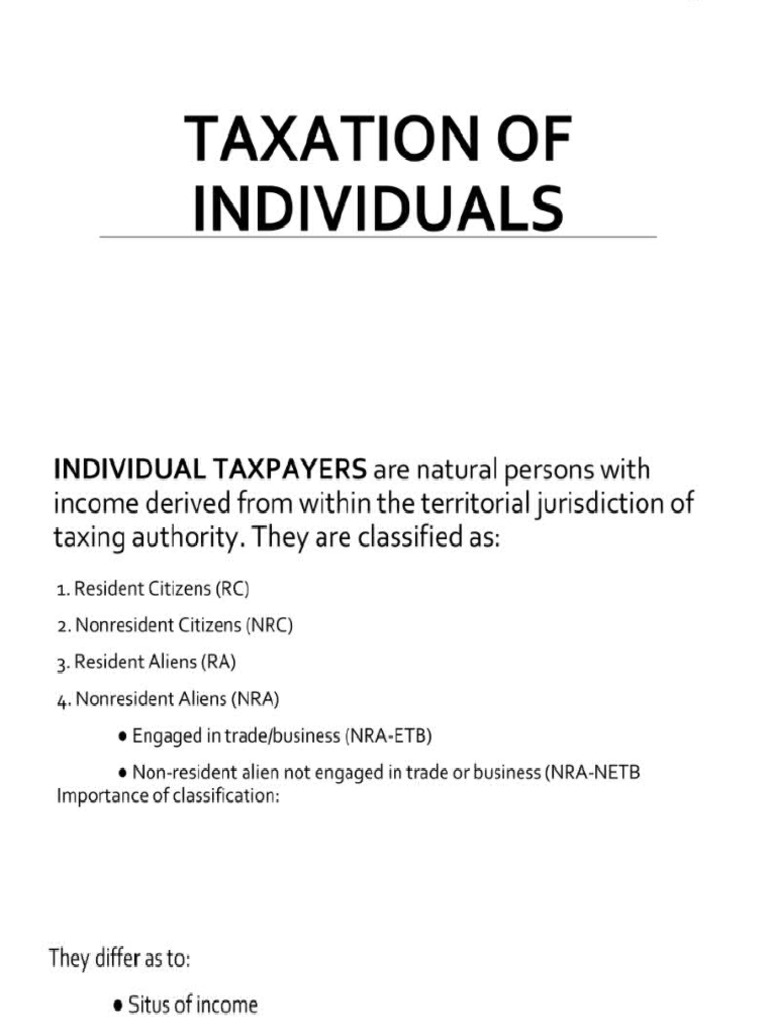 Indvidual Taxpayers | PDF