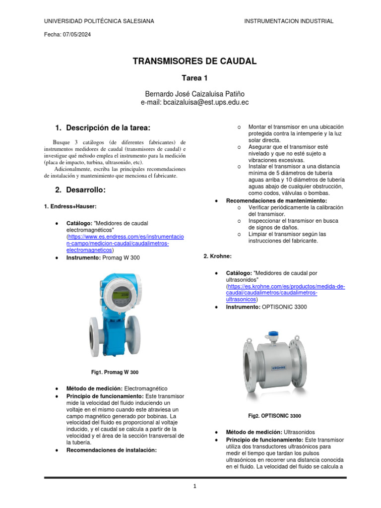 Guía de Transmisores de Caudal | PDF | Medición de flujo | Turbina