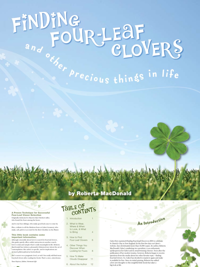 Four Leaf Clover Book | PDF | Visual Perception | Suit (Clothing)