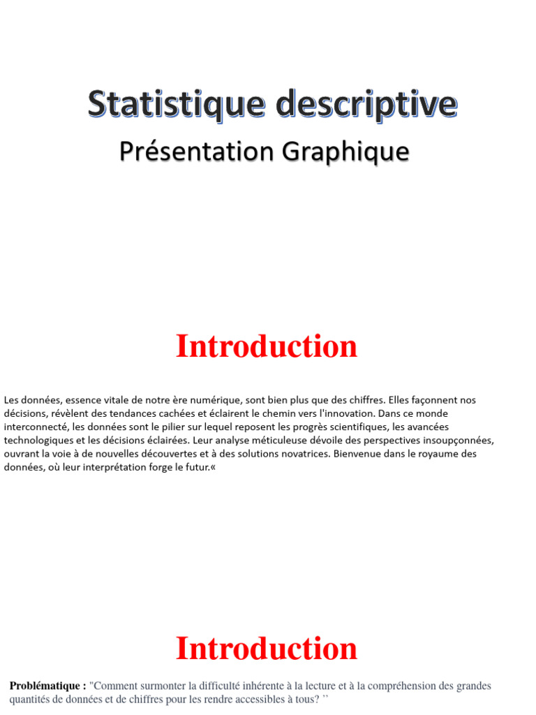 Cour2 Presentation Graphique | PDF | Diagramme circulaire | Histogramme