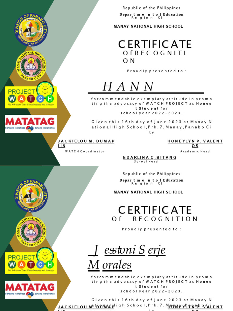 certificates | PDF