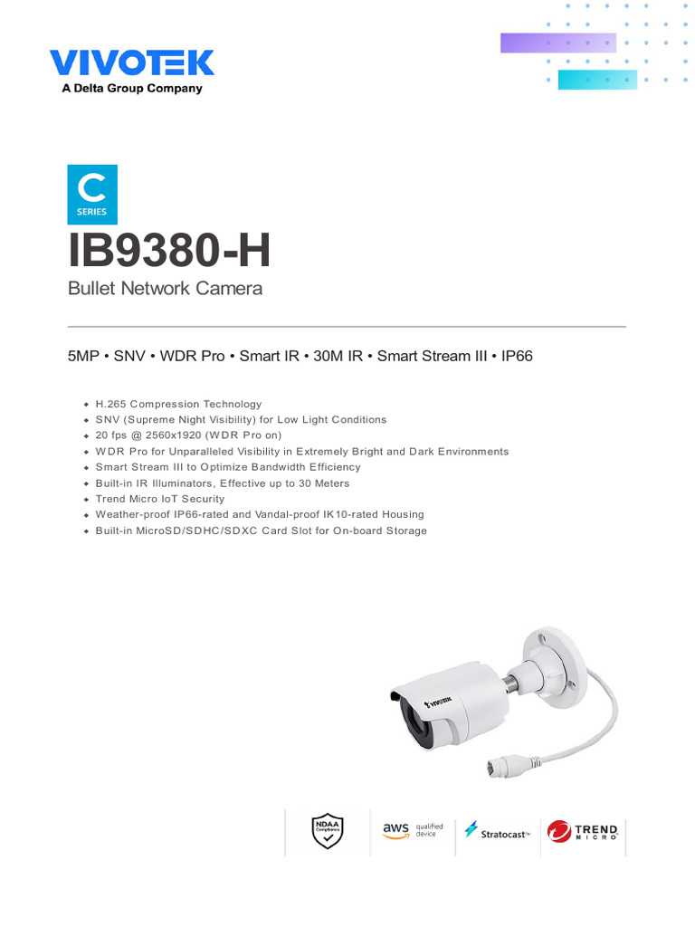 Ib9380-Hdatasheet en VIVOTEK | PDF | Camera | Vision