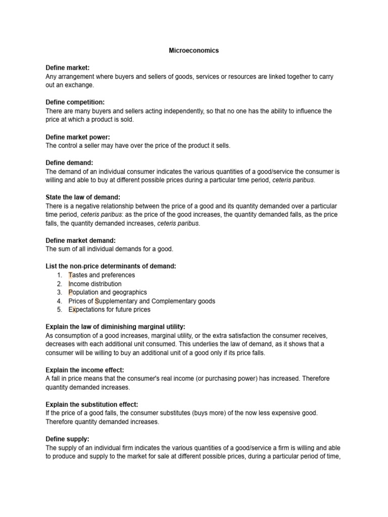 Microeconomics - MOCK TEST (Answers) | PDF | Economic Surplus ...