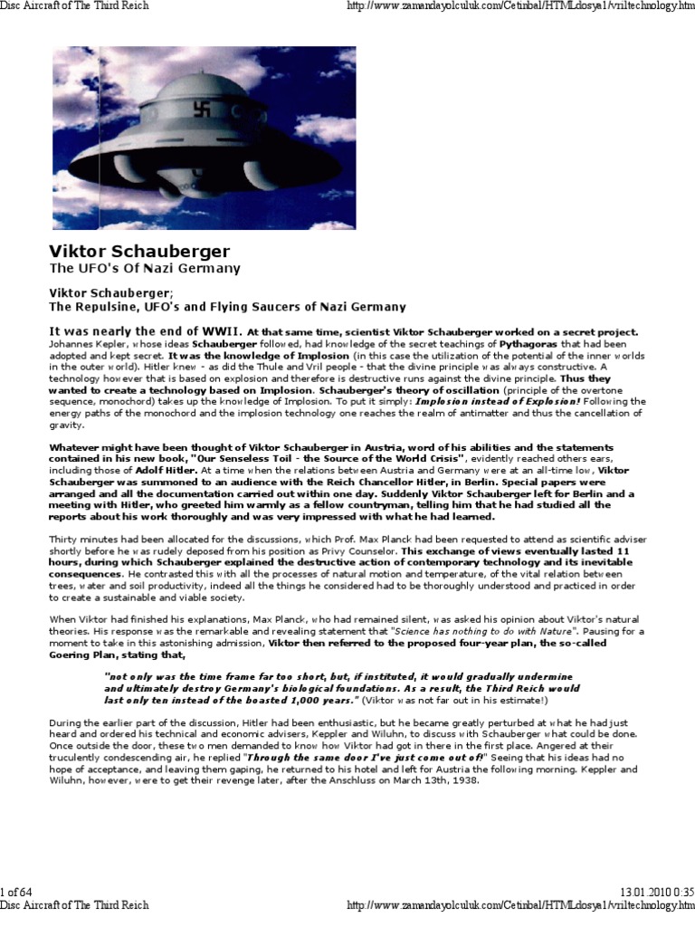 Disc Aircraft of The Third .. | PDF | Helicopter Rotor | Nazi Germany