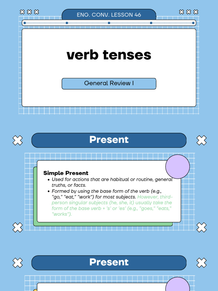 verb tensesr evision | PDF | Perfect (Grammar) | Verb