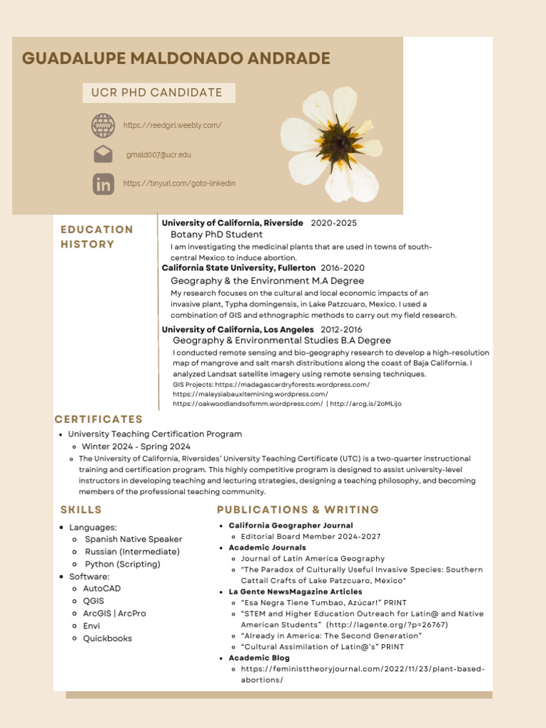 CV Guadalupe 1 | PDF | Fraternities And Sororities | Geographic Information System