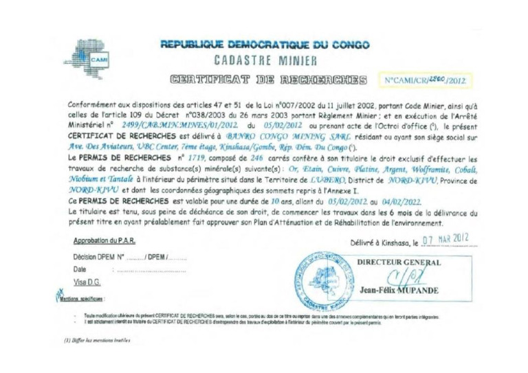 Mines and Mineral License | PDF